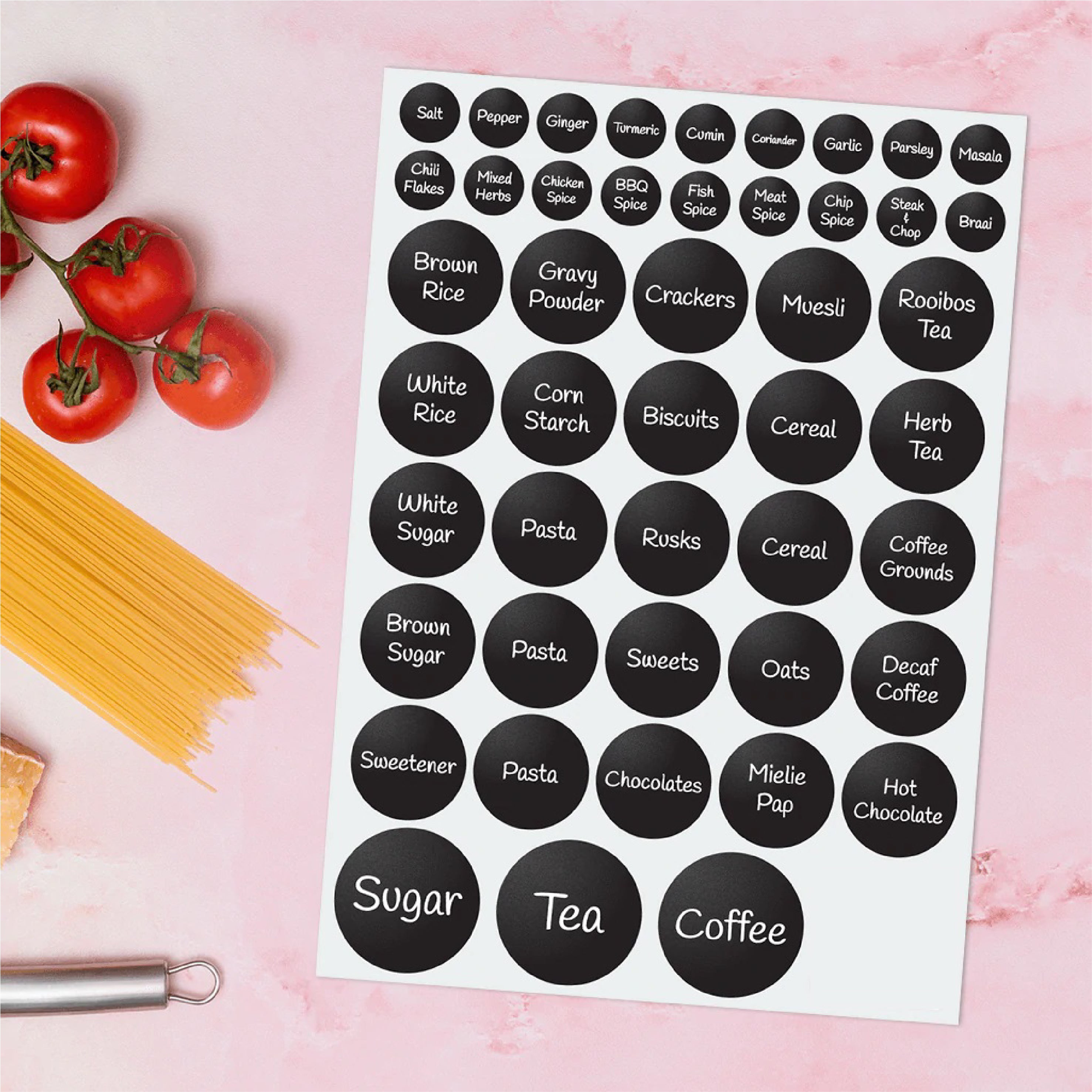 Mini Pantry Pack - Food Labels - Black – Labels.co.za