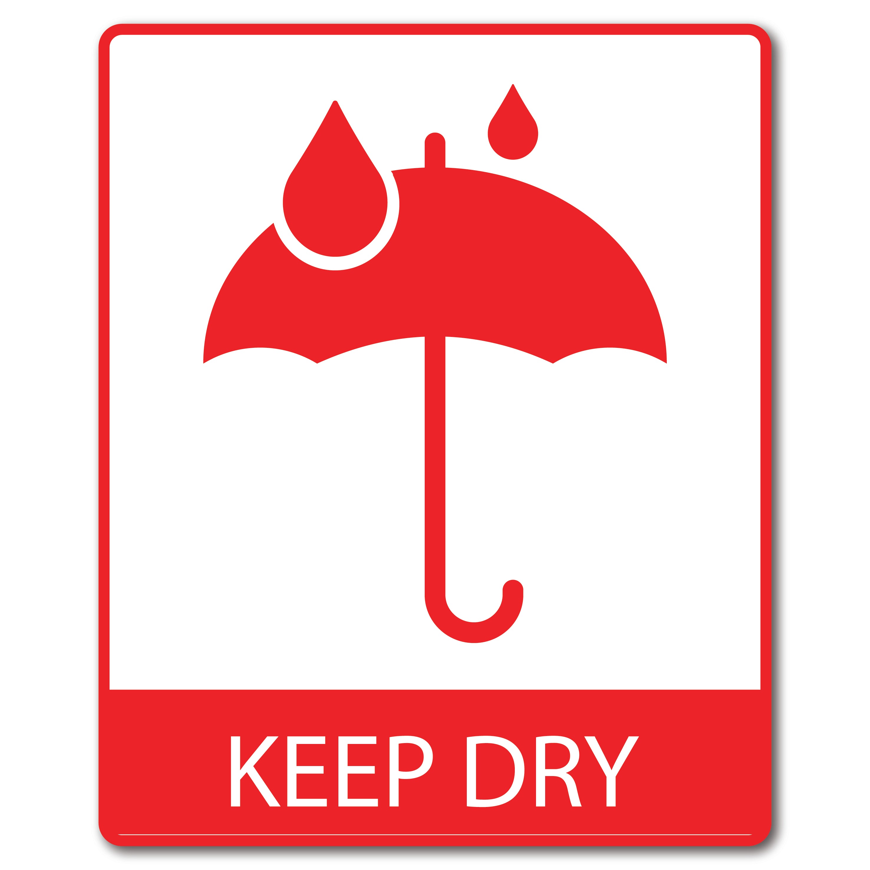 9cm x 11cm Keep Dry Labels – Labels.co.za