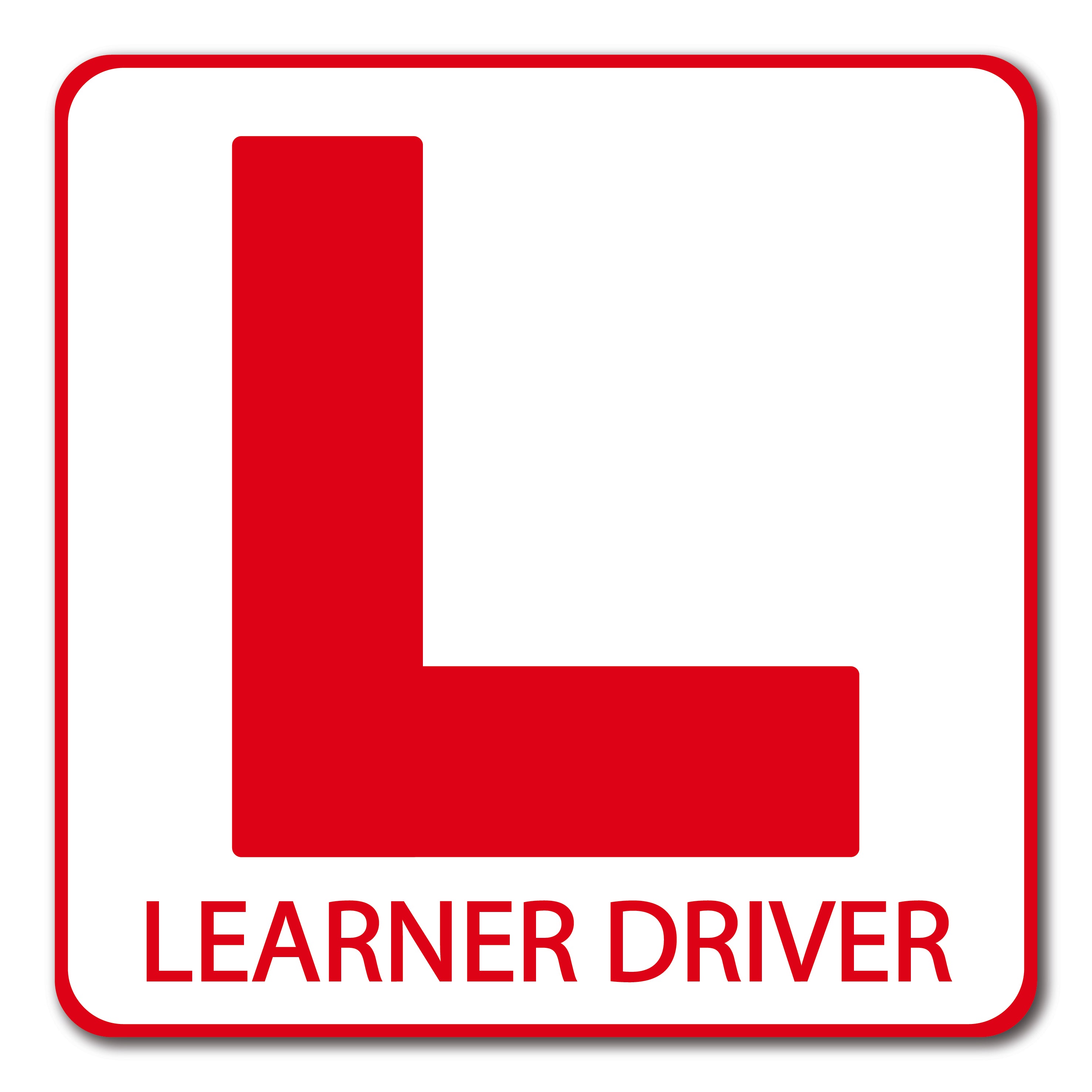 20cm Learner Driver Labels - Pack of 10 – Labels.co.za