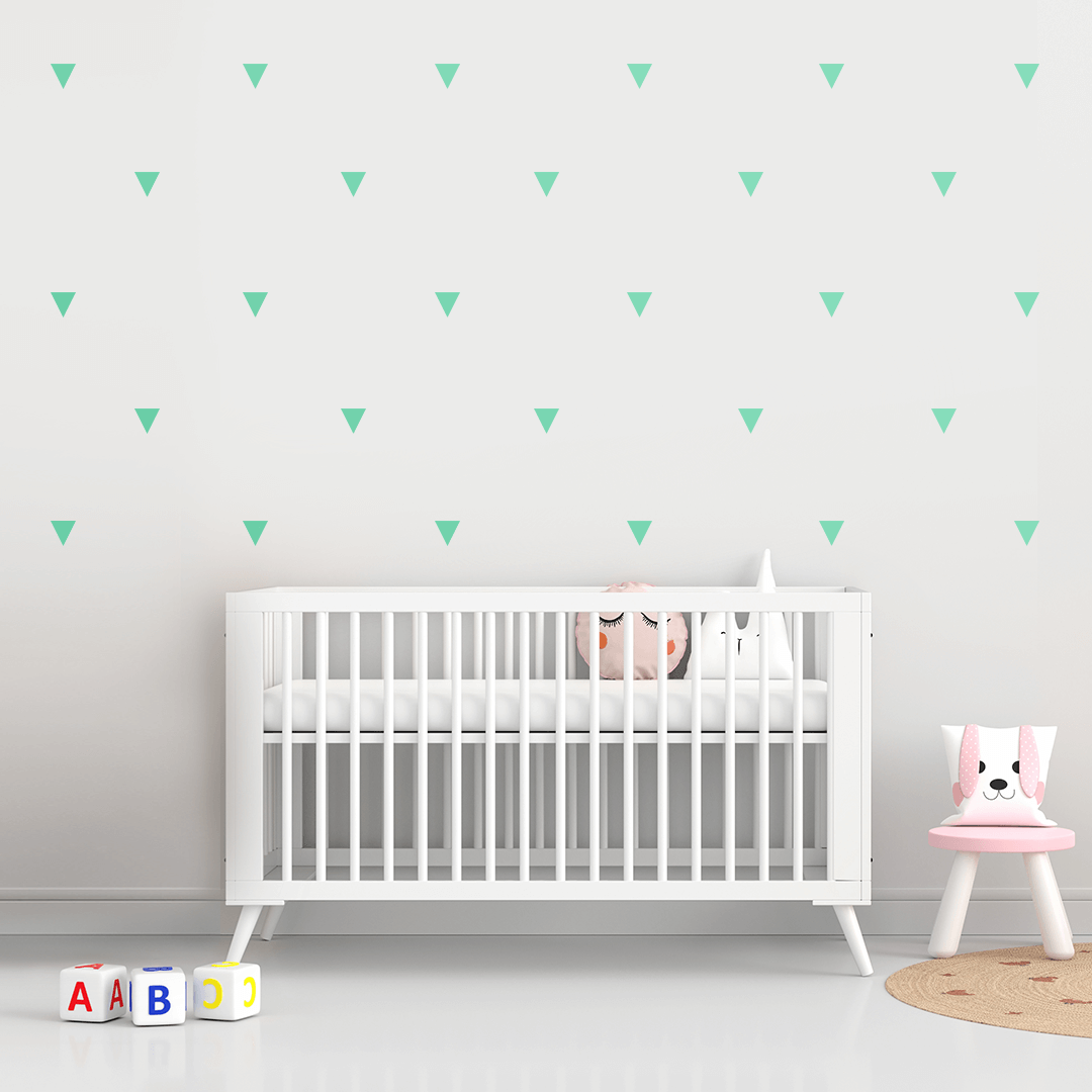 Triangle Pattern - Green wall decal room stickers | Labels.co.za